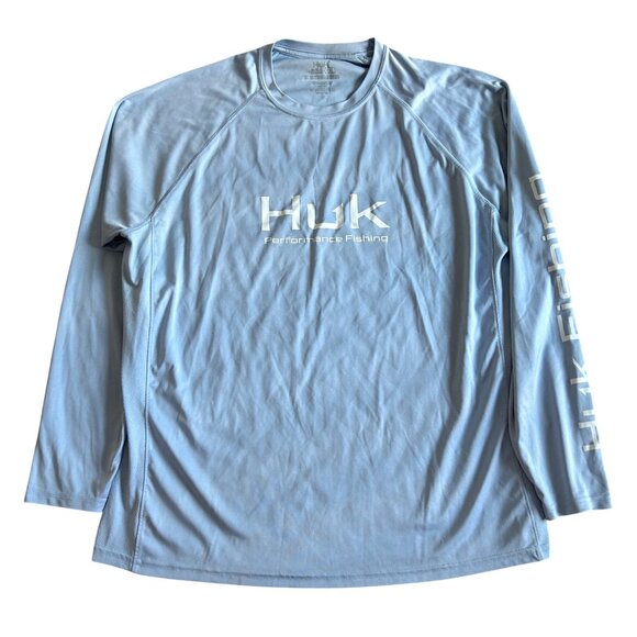 Huk | Shirts | Huk Performance Fishing Mens L Long Sleeve Shirt Light ...